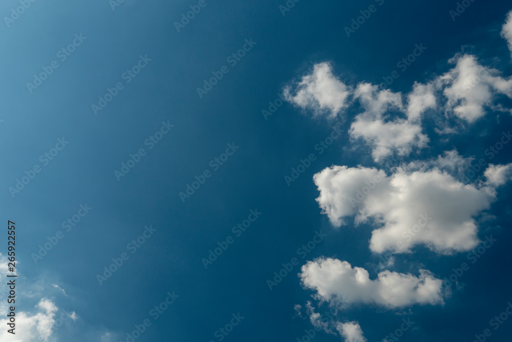 Beautiful blue sky with patchy white cloud on tropical weather in ...