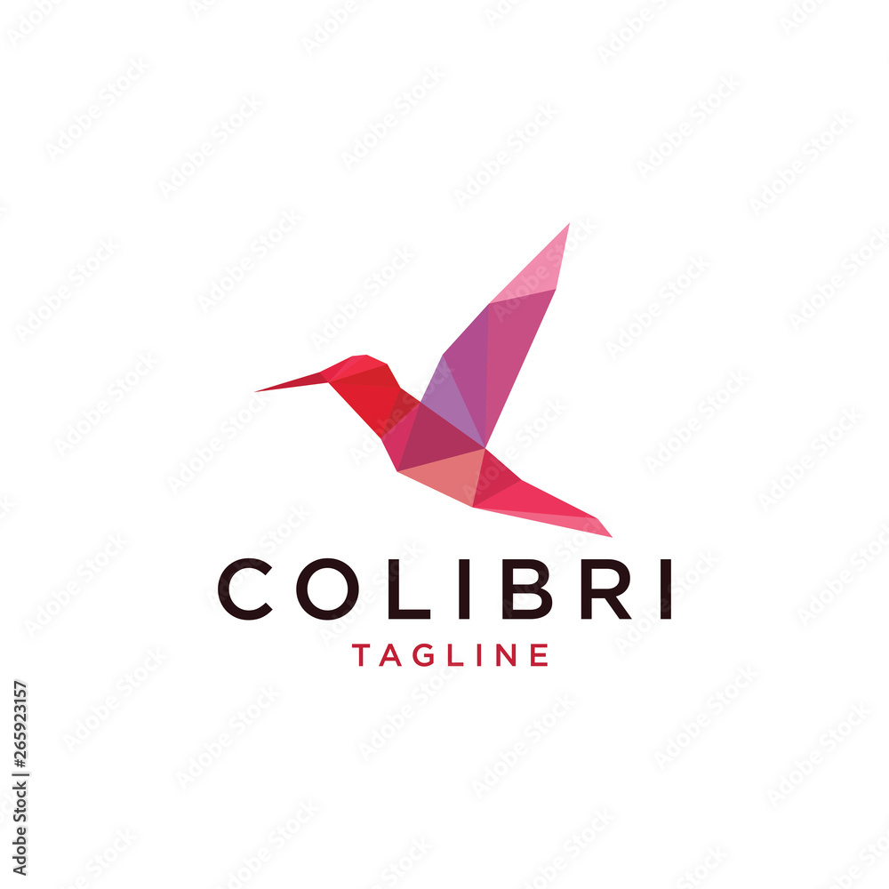 Colibri Bird Logo - Vector logo template Stock Vector | Adobe Stock