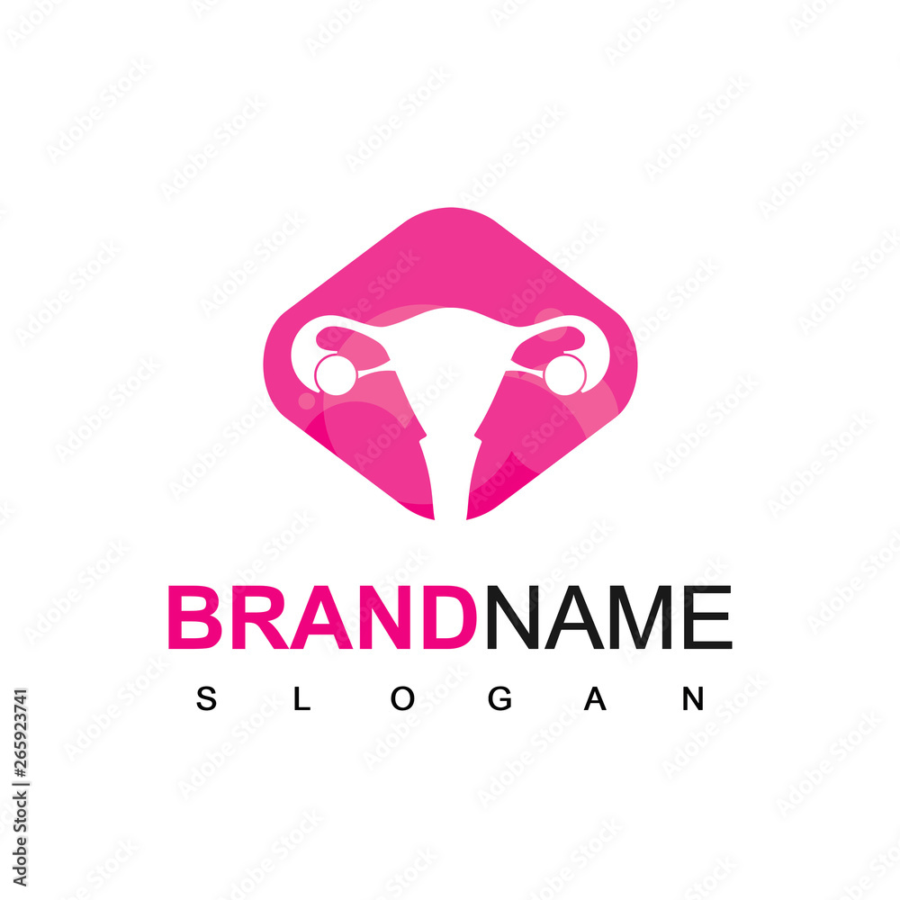 Gynecology Logo Design Vector With Cervix Symbol Stock-Vektorgrafik ...