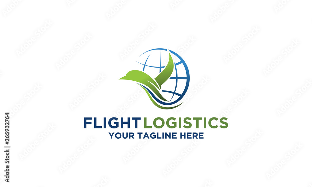 Flight Logistics Logo Stock Vector | Adobe Stock
