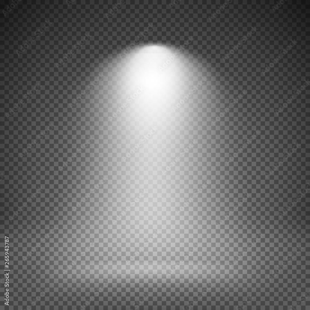 Light effect on transparent background. Bright light Stock Vector ...