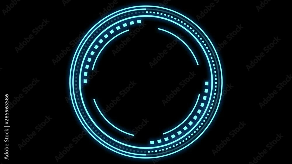 HUD element - futuristic loading pending screen, loopable parts, alpha mask included Stock Video ...