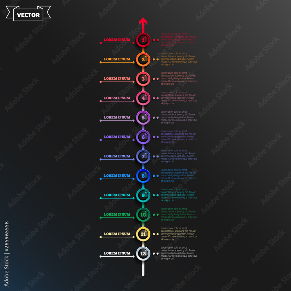 Timeline infographics design with colorful circles. Business concept ...