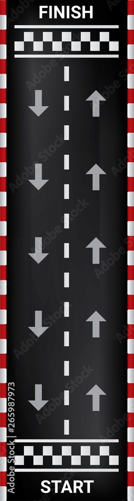 Start to finish line racing track. Success concept for life racing for ...