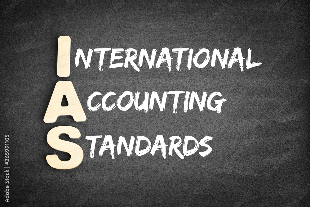 Wooden alphabets building the word IAS - International Accounting ...