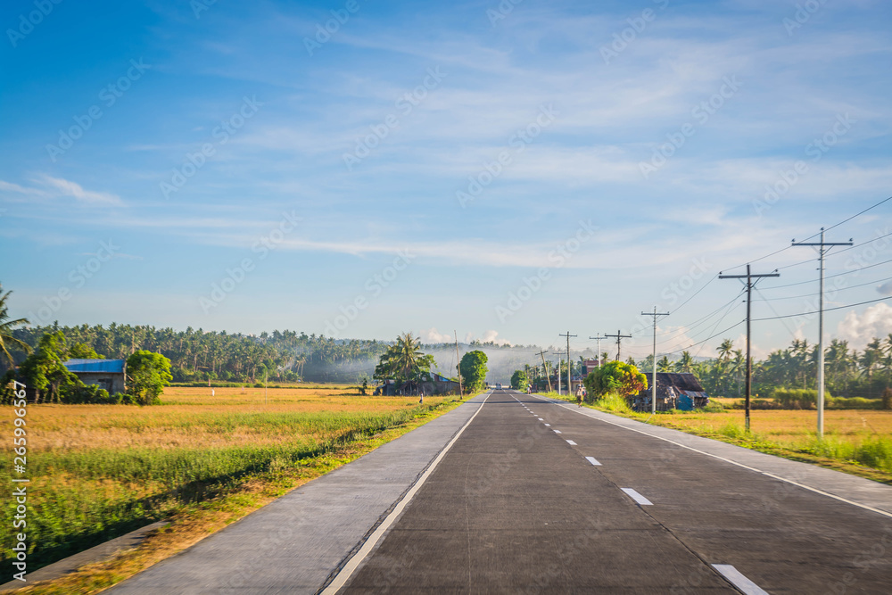 Open road to the Bicol province in the Philippines Stock Photo | Adobe ...