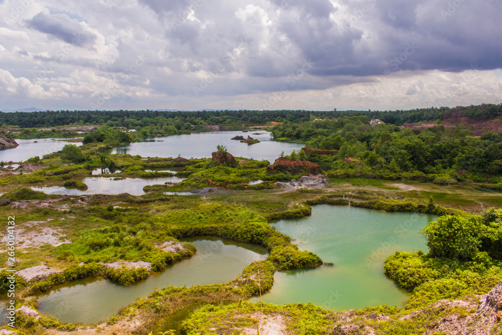 Aeriel view of the beautiful lakes in Frog Hill- Tasek Gelugor ...