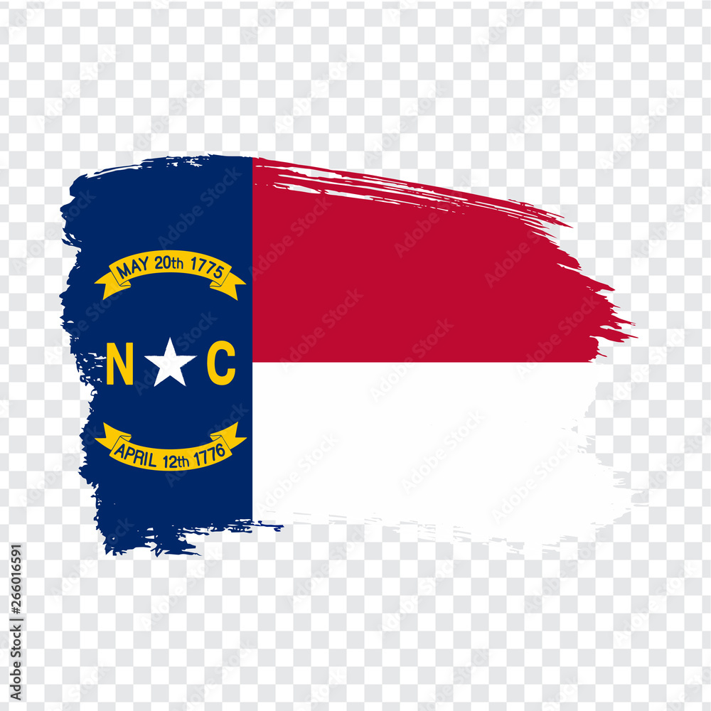 Flag of North Carolina from brush strokes. United States of America ...