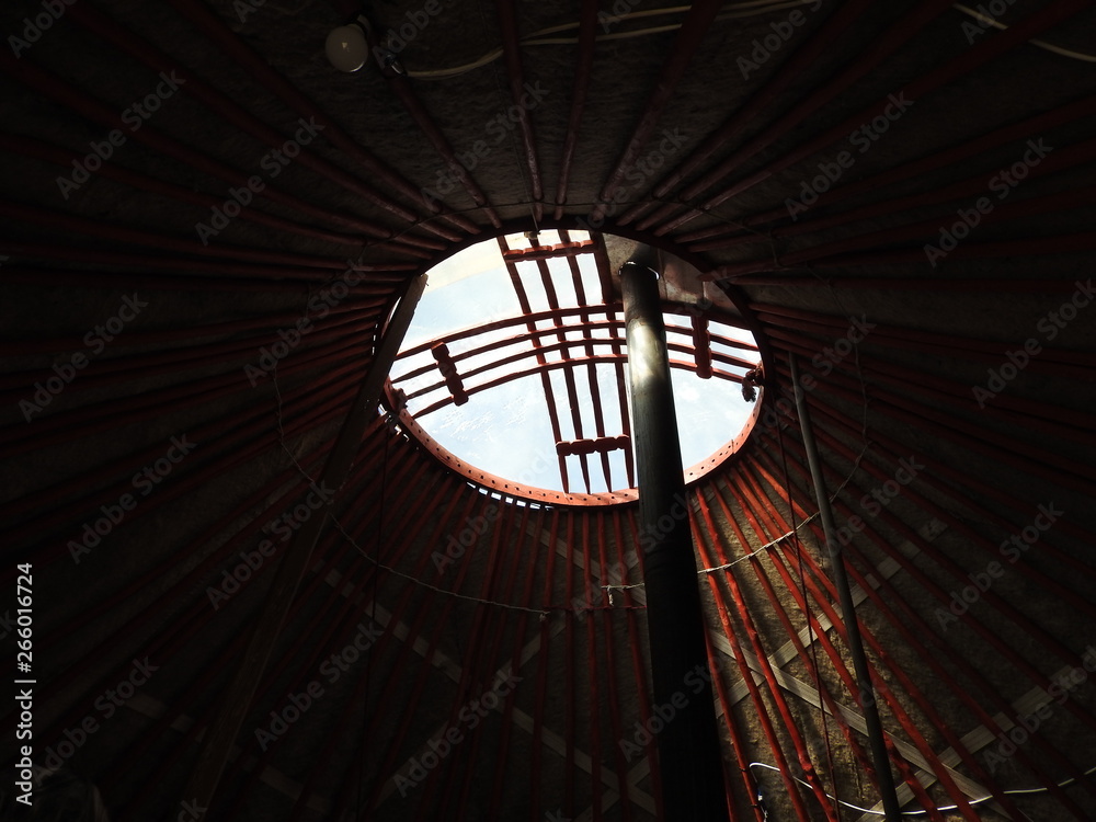 National traditional decoration of the ceiling and walls of the ...