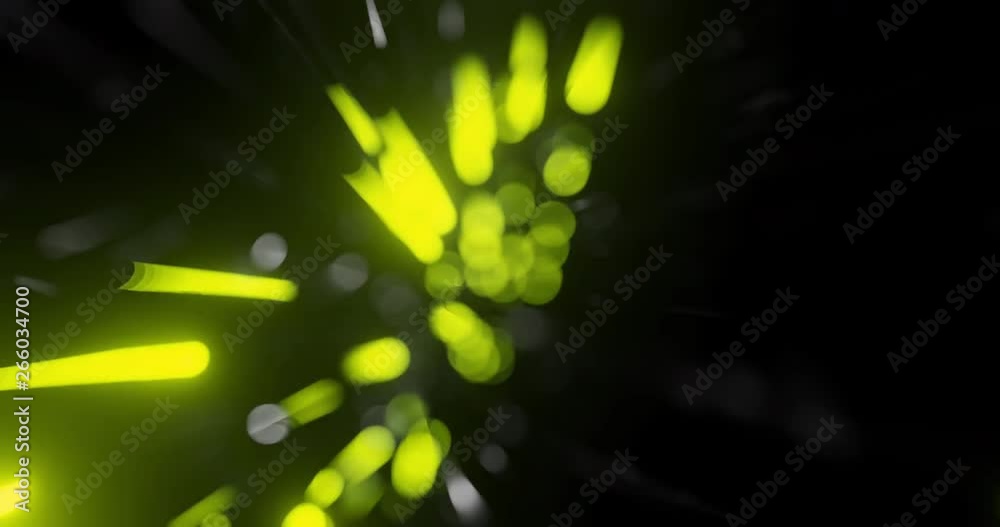 Optical fibers animation of distribution of the light signal from a ...