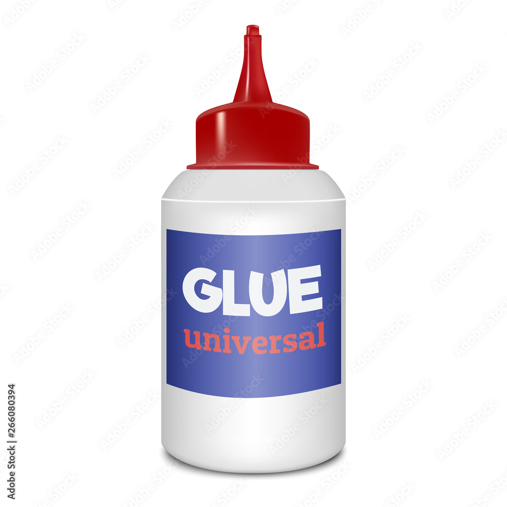 Universal glue icon. Realistic illustration of universal glue vector ...