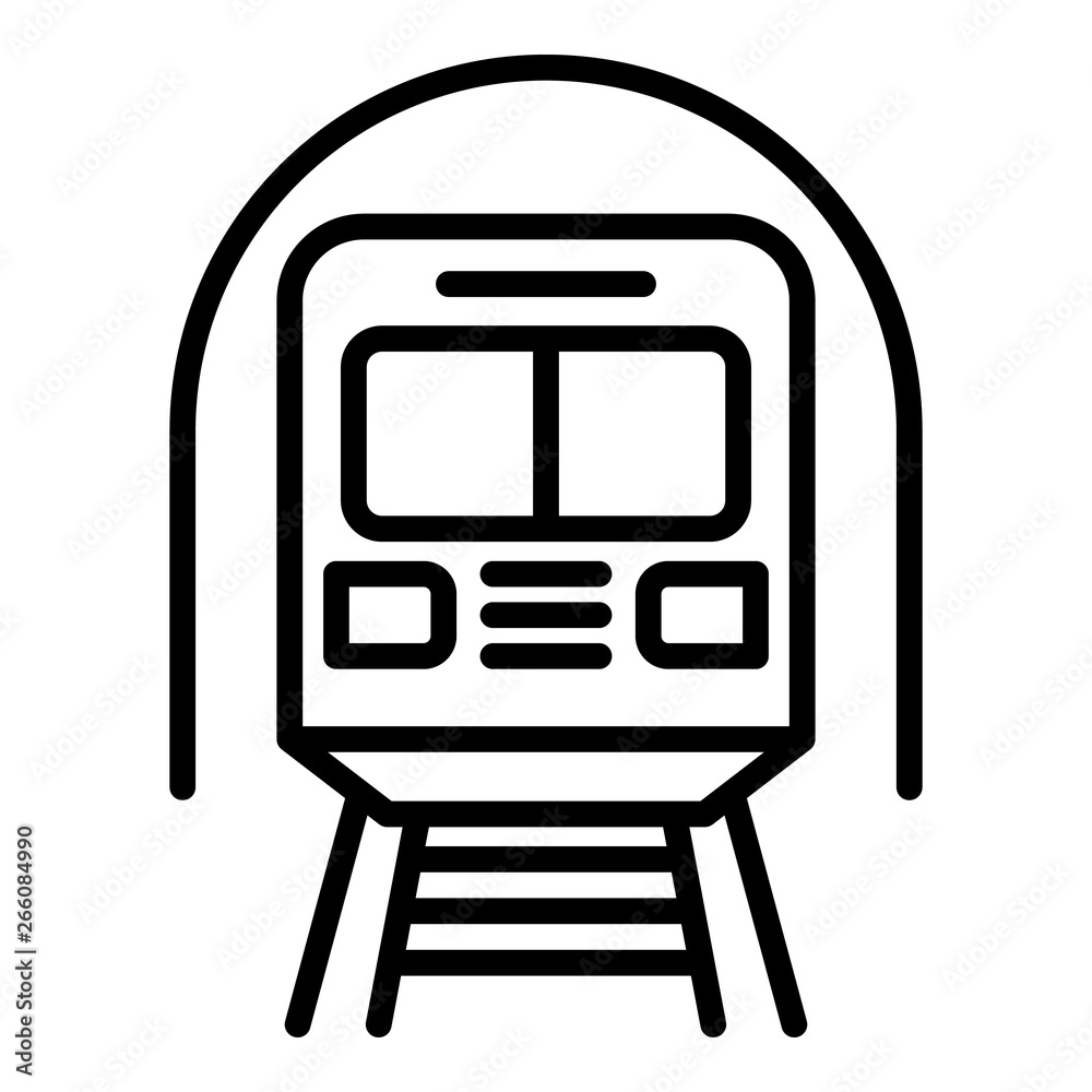 Subway train icon. Outline subway train vector icon for web design ...