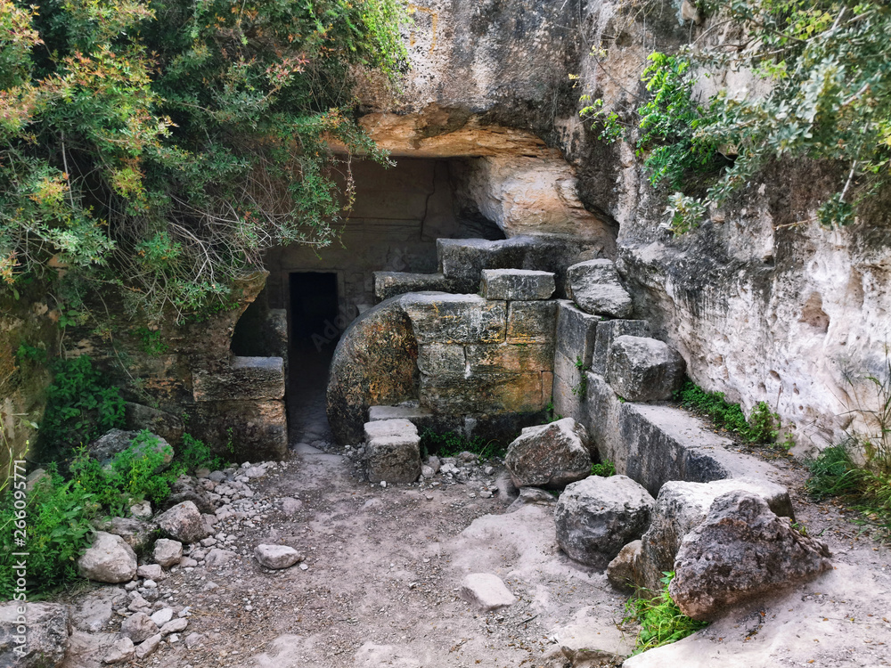 Roman-era burial cave Stock Photo | Adobe Stock