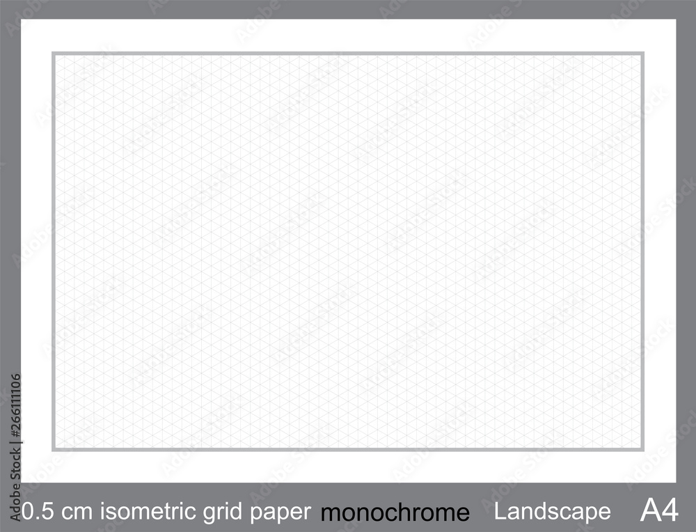 0.5 cm A4 isometric grid paper isometric grid vector illustration ... 0.5 cm A4 isometric grid paper isometric grid vector illustration ...