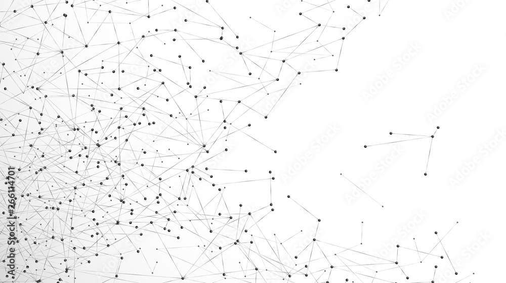 Abstract Particle Background Mess Network Plexus Atomic And Molecular Pattern Nodes Connected