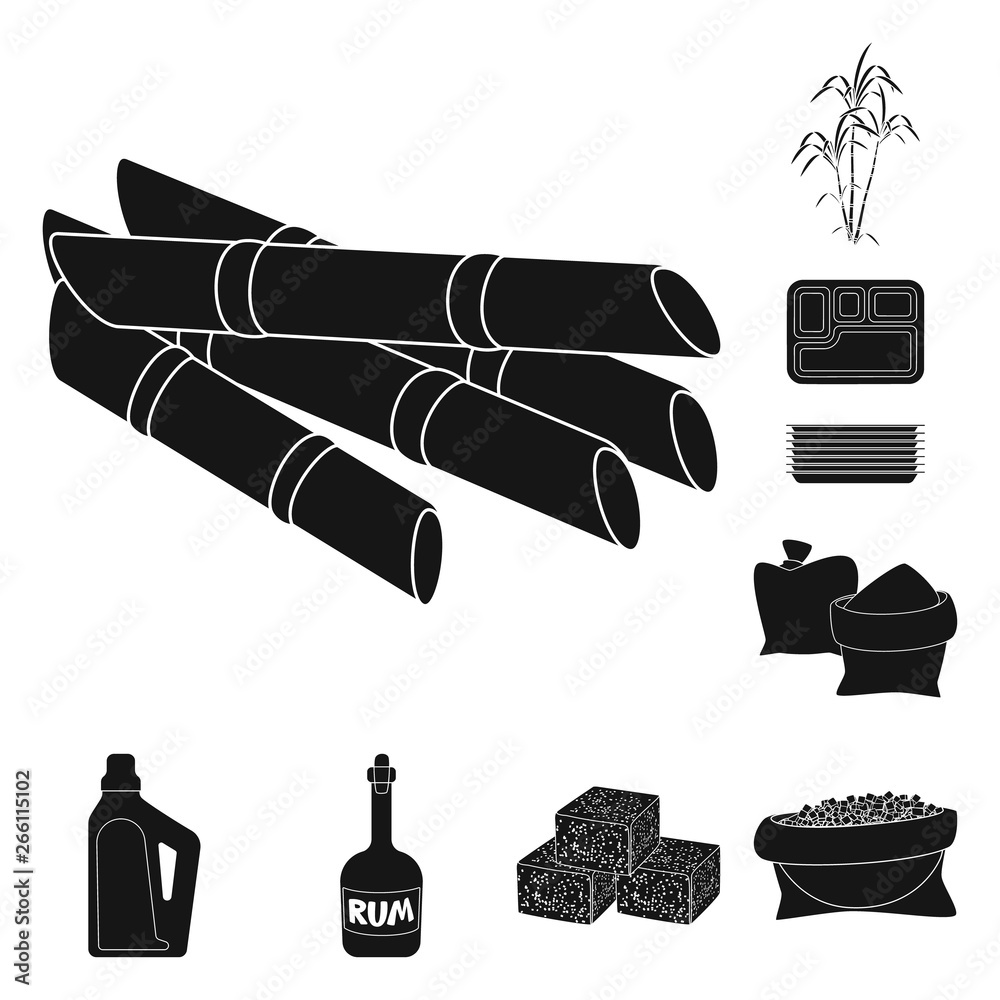 Vector design of sucrose and technology symbol. Set of sucrose and cane ...