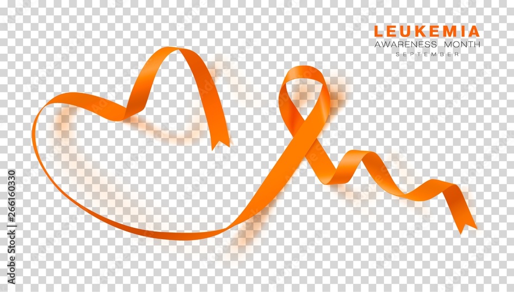 Leukemia Awareness Month. Orange Color Ribbon Isolated On Transparent ...