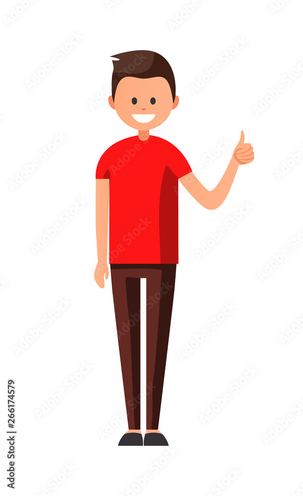 Front view animated character. Designer character. Cartoon style, flat ...