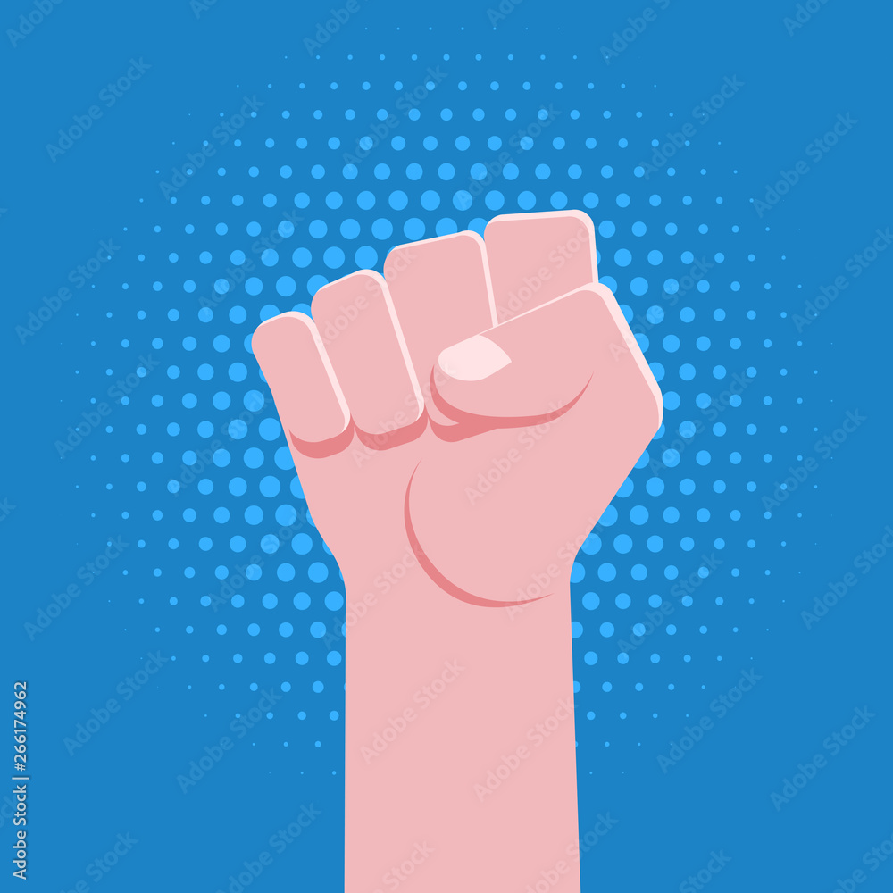 symbol clenched fist hand illustration. Stock Vector | Adobe Stock