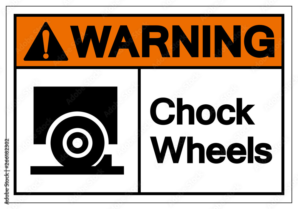 Warning Chock Wheels Symbol Sign, Vector Illustration, Isolate On White ...
