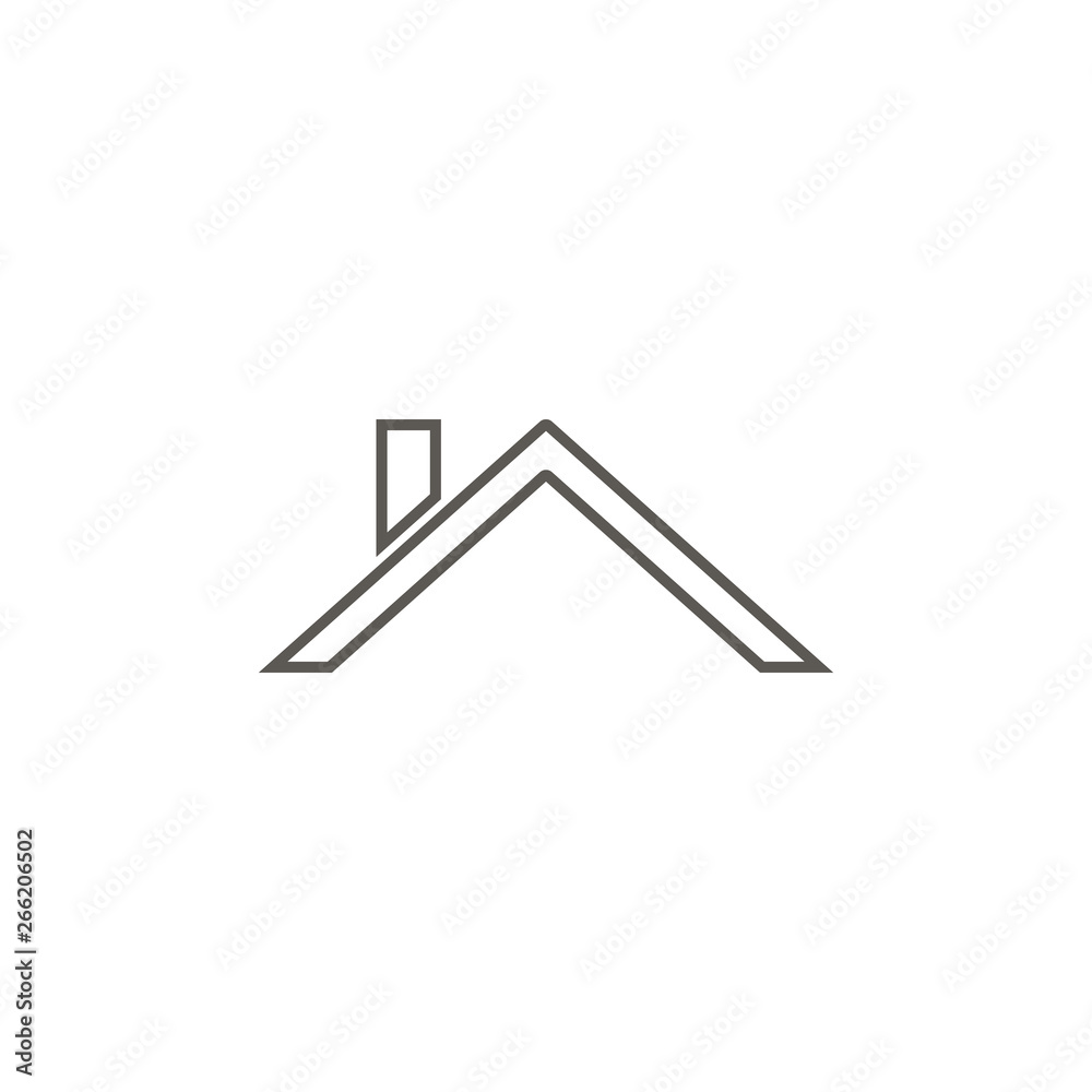 Roof vector icon. Simple element illustration from map and navigation ...