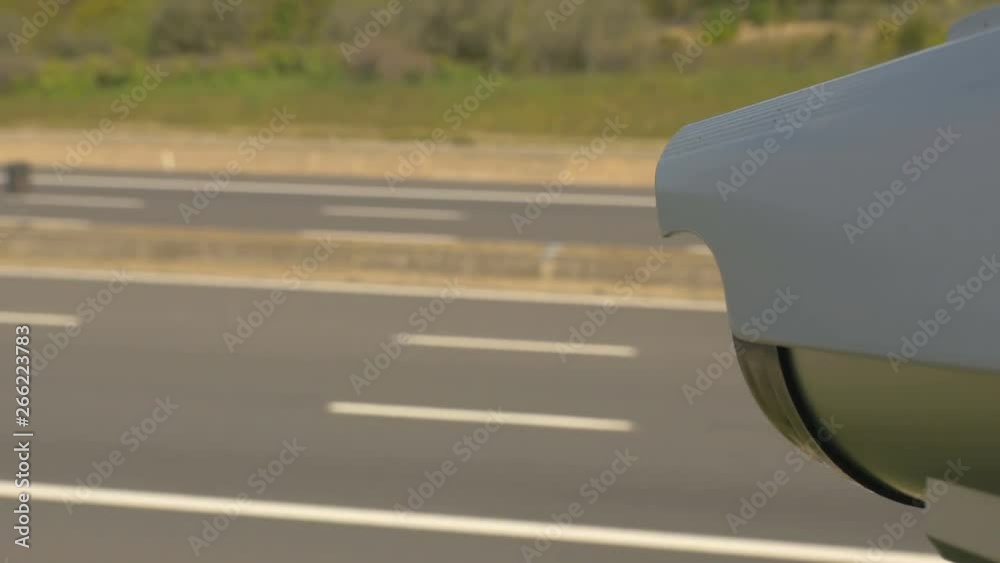 Roads and Highways Surveillance. CCTV cameras are installed along the ...