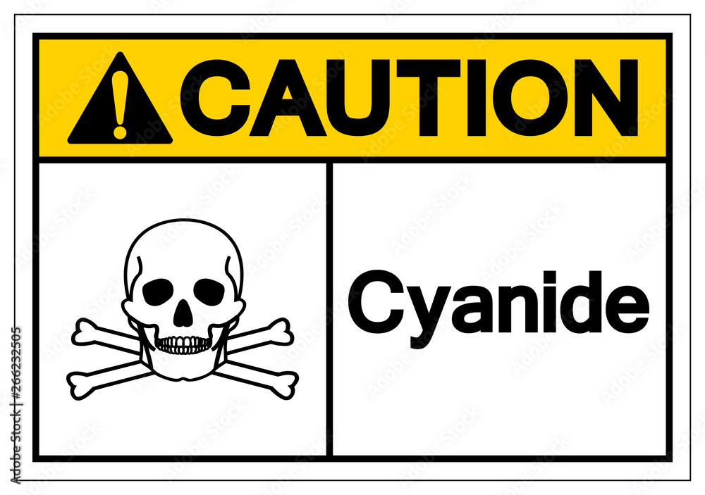 Caution Cyanide Symbol Sign, Vector Illustration, Isolate On White ...