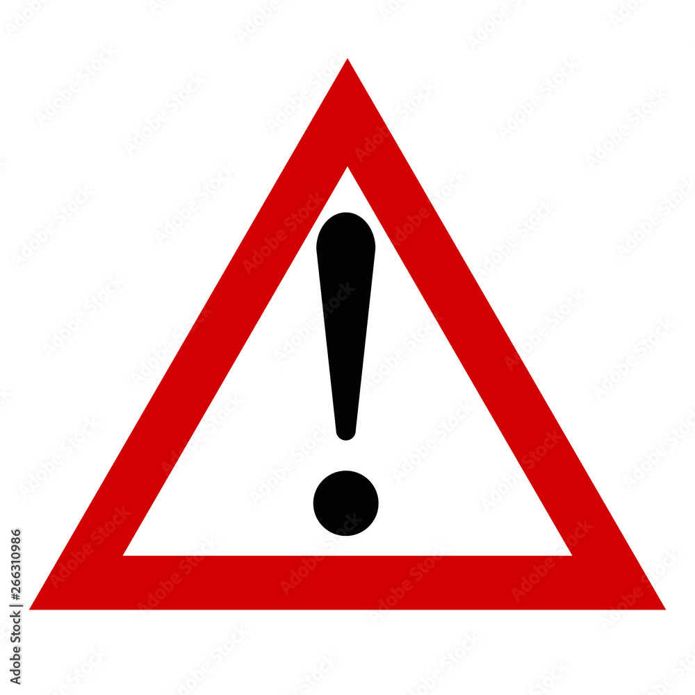 Gefahrzeichen mit Ausrufezeichen Stock Vector | Adobe Stock