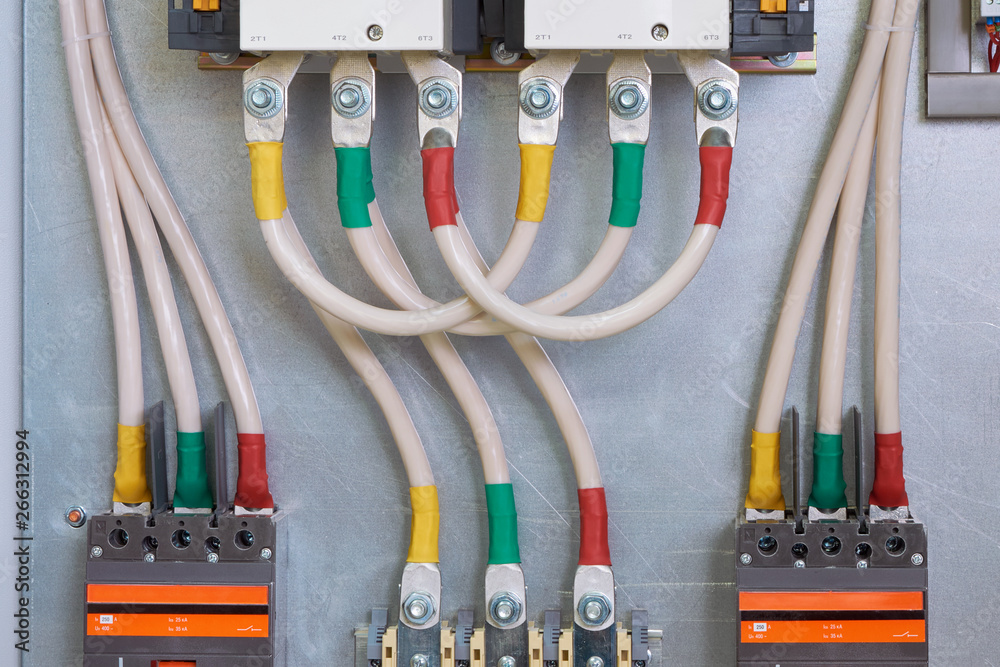 Connecting cables or wires to an industrial contactor or starter ...