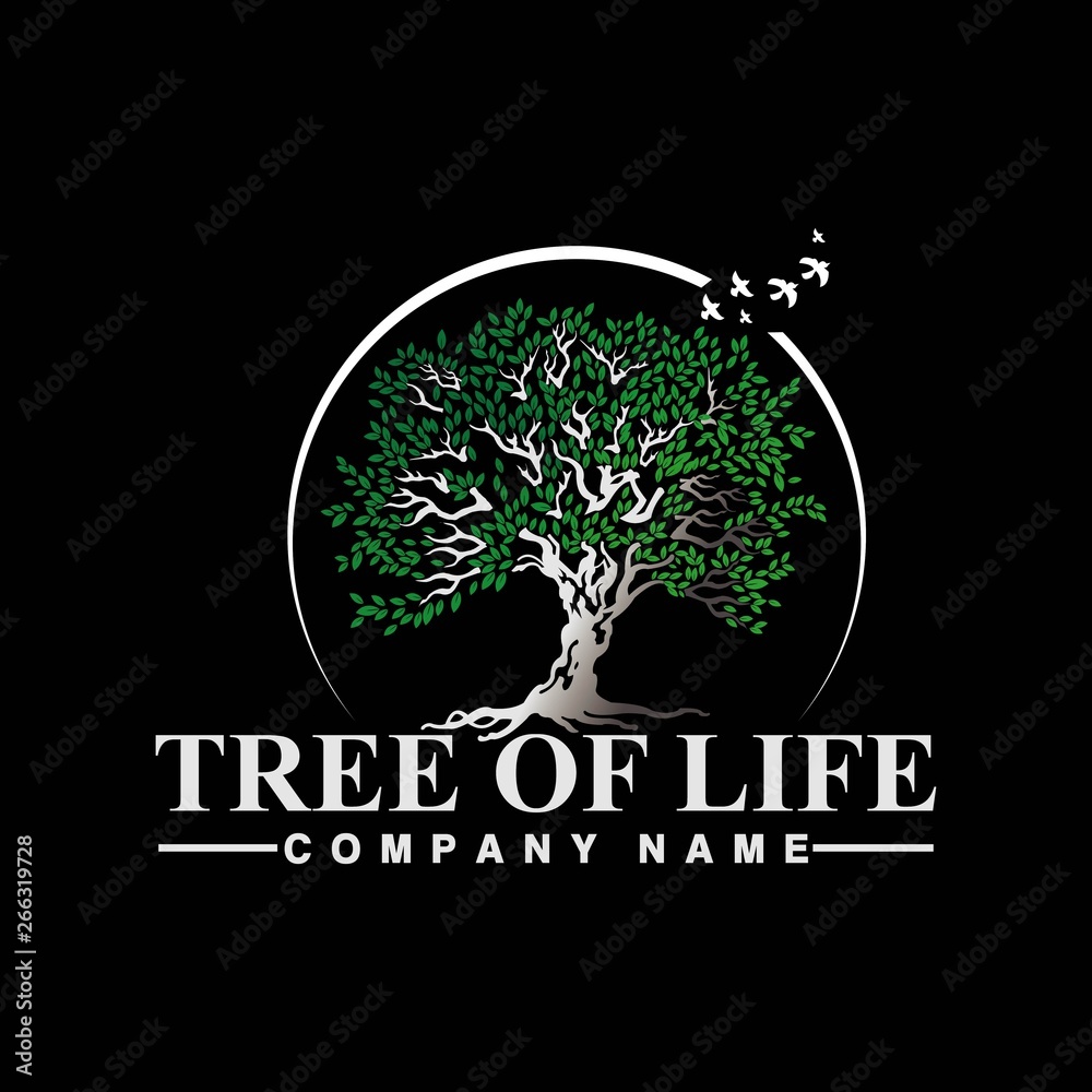 tree of life exclusive logo design inspiration Stock Vector | Adobe Stock