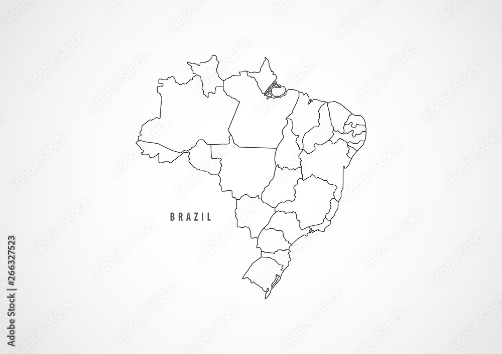 Brazil Map Outline