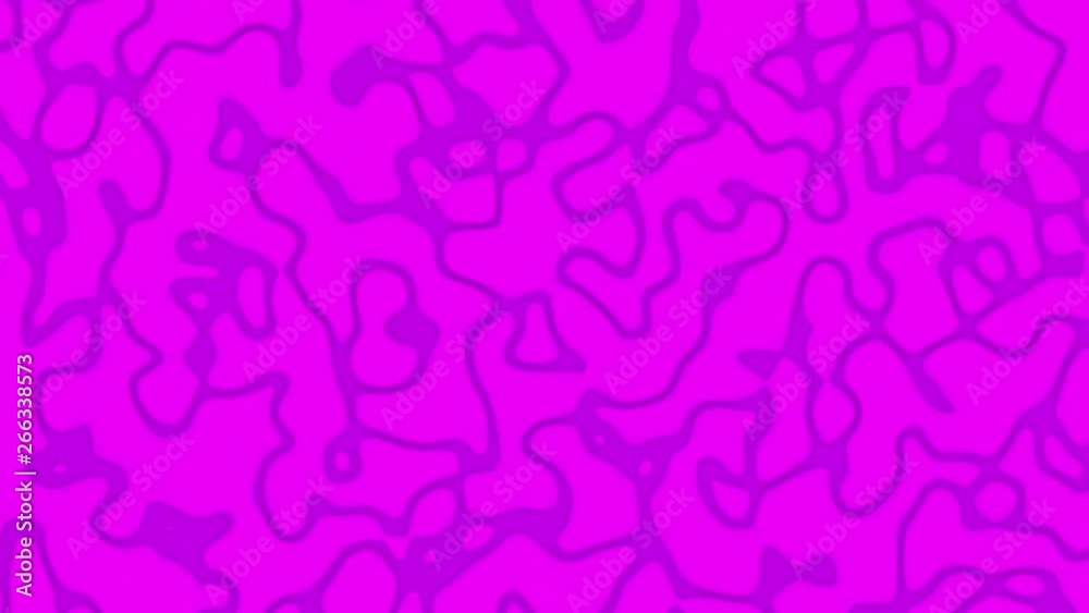 Growing and splitting organic vivid purple liquid bubbles like cells ...