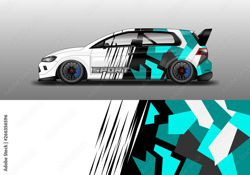 Car Wrap Design Abstract Strip And Background For Car Wrap And Vinyl