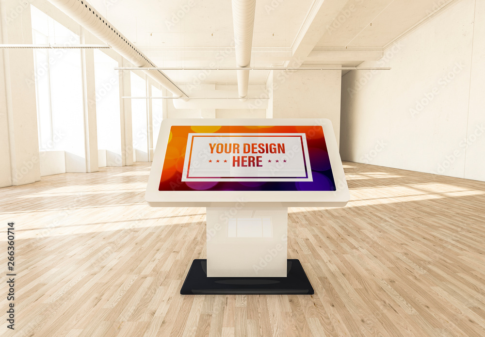 Touch Screen Digital Signage Mockup Stock Template | Adobe Stock