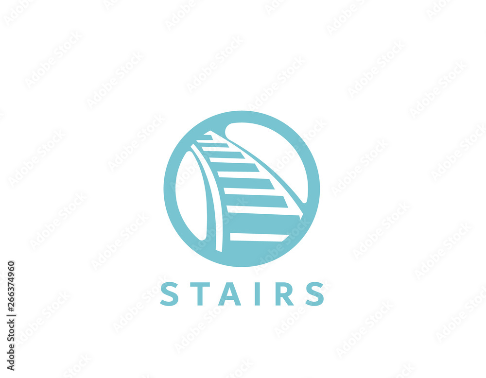 stairs design logo Stock Vector | Adobe Stock