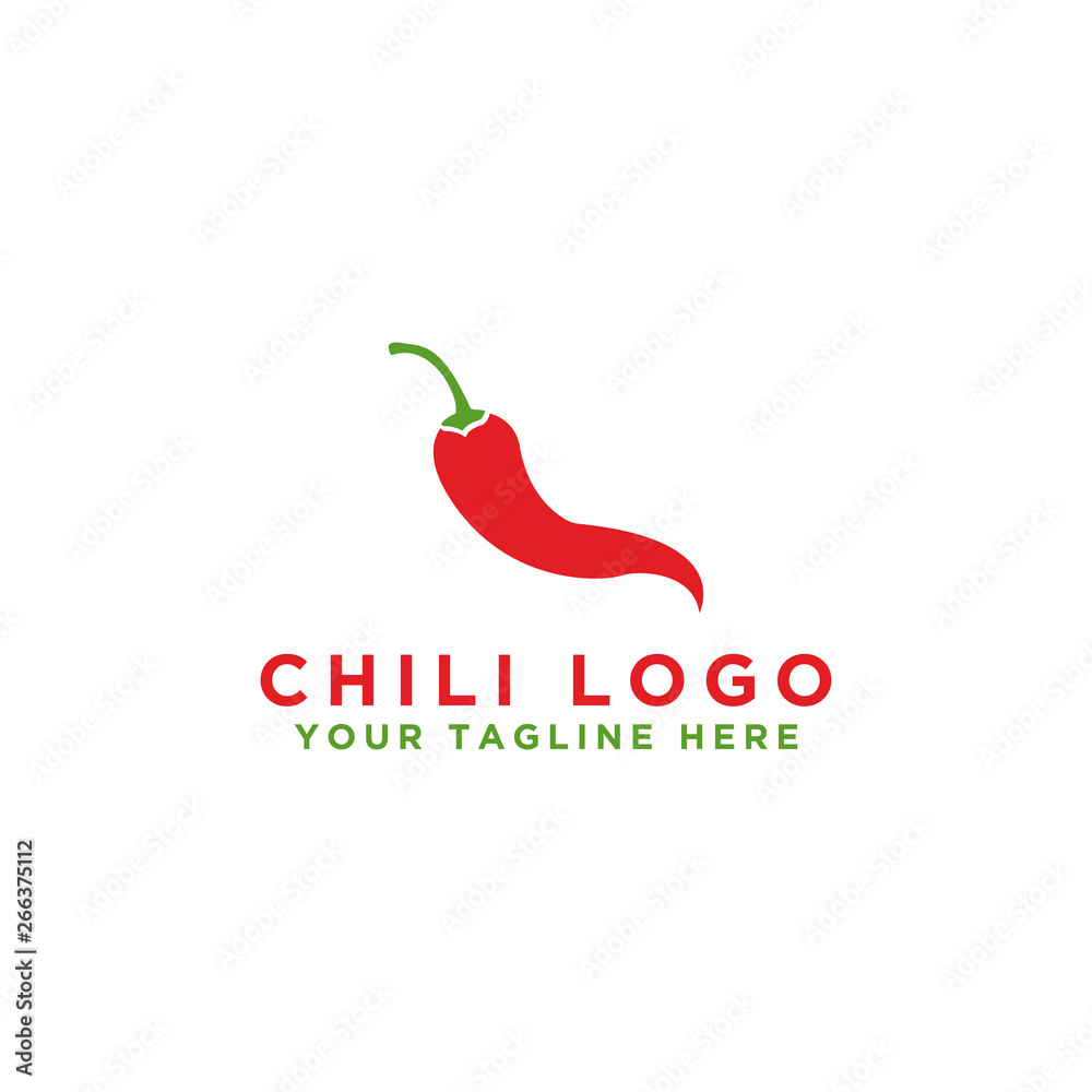 Chili logo design. Isolated vegetables. Vector illustration. - Vector ...