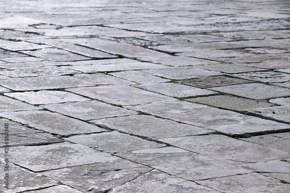 ground floor perspective old vintage stones walk surface wallpaper ...
