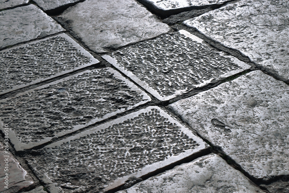 ground floor perspective old vintage stones walk surface wallpaper ...