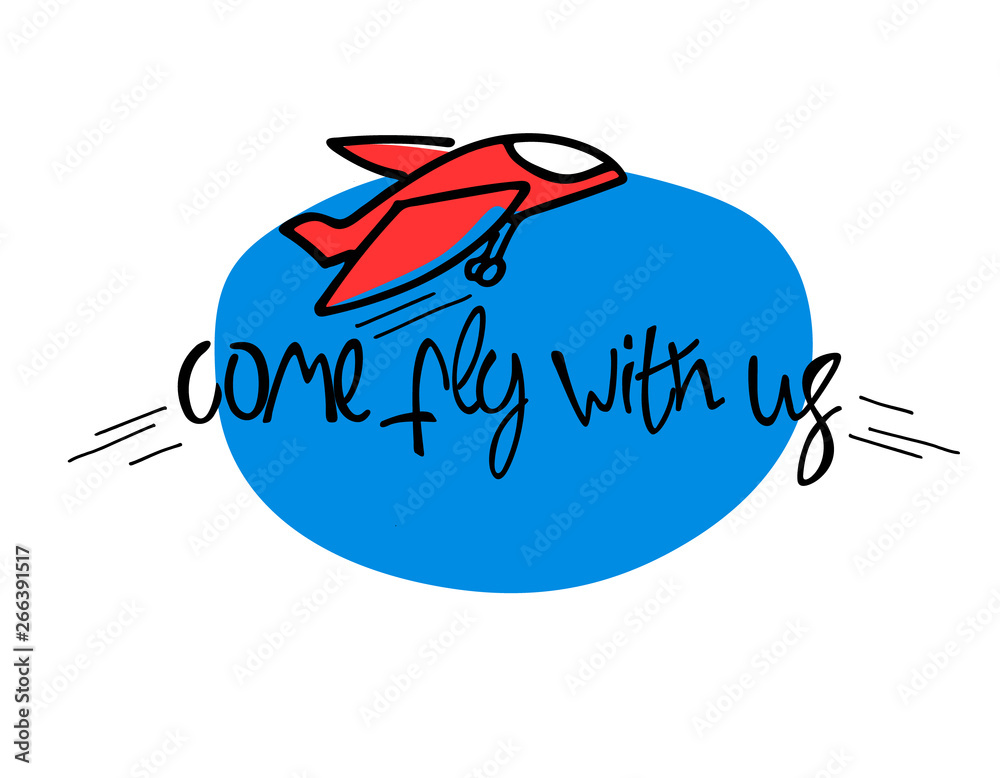 Come fly with us. Illustration and title for a recruitment ad ...