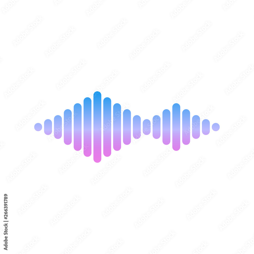 Sound radio wave background of soundtrack or sound diagram. Vector ...