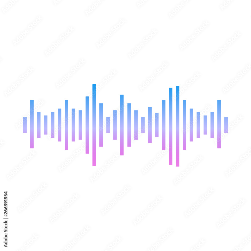 Sound radio wave background of soundtrack or sound diagram. Vector ...