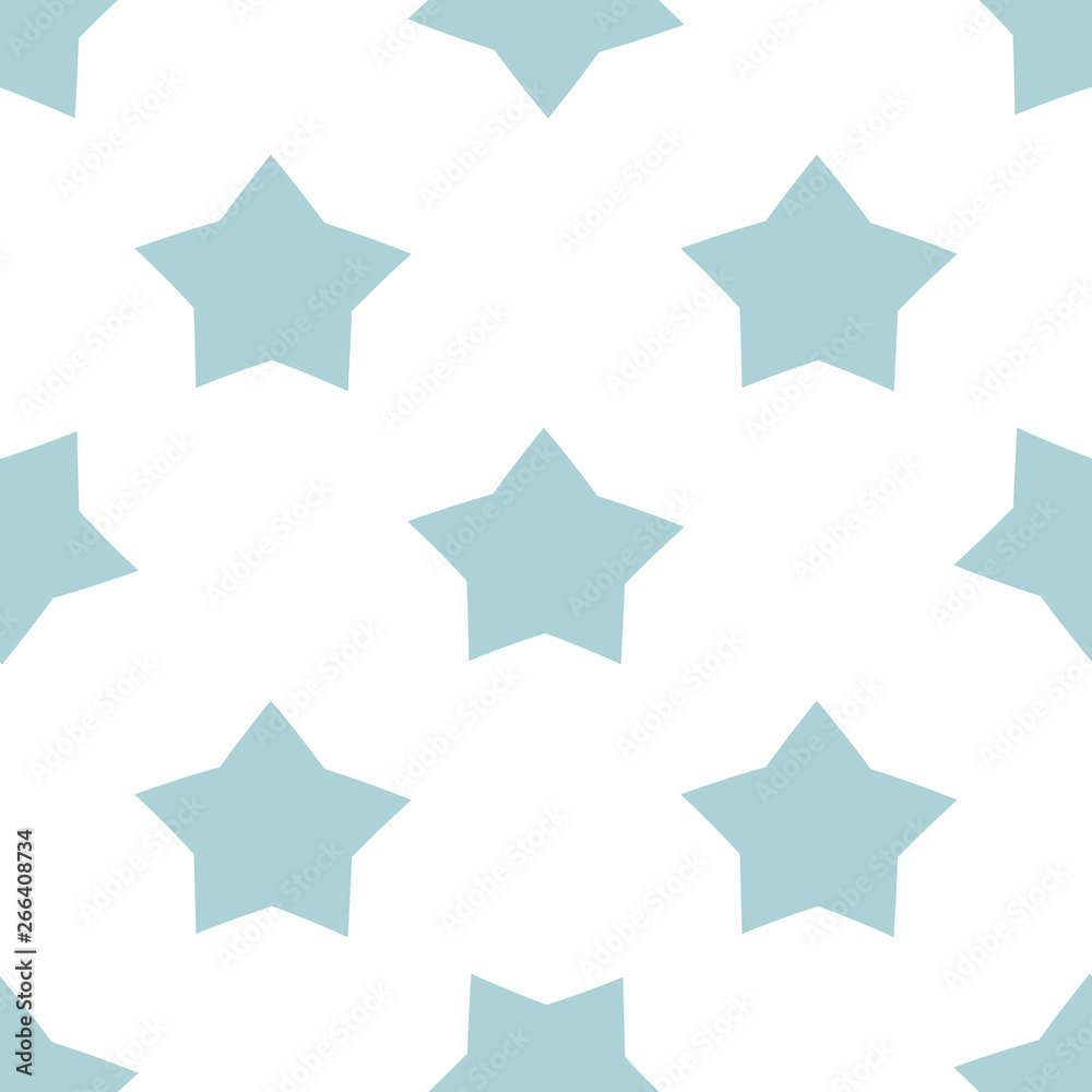 Seamless star pattern for kids holidays Blue pastel colors baby shower ...