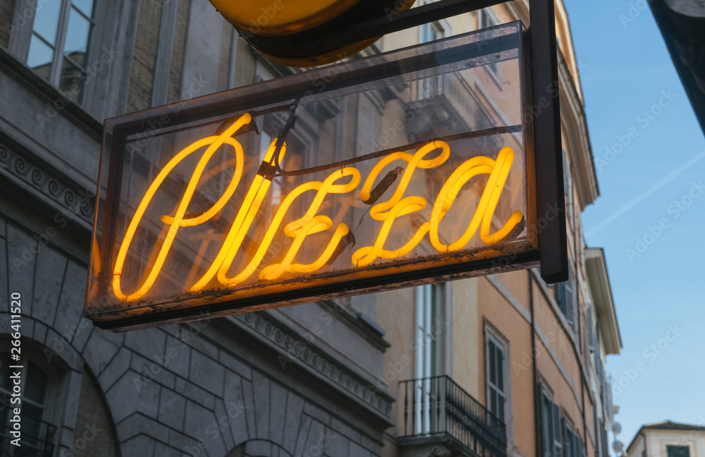 Pizza Sign. Stock Photo | Adobe Stock