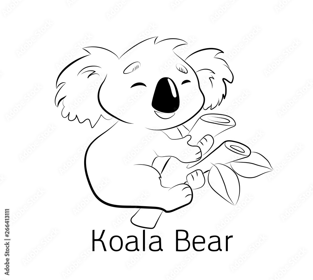 Koala Face Coloring Pages
