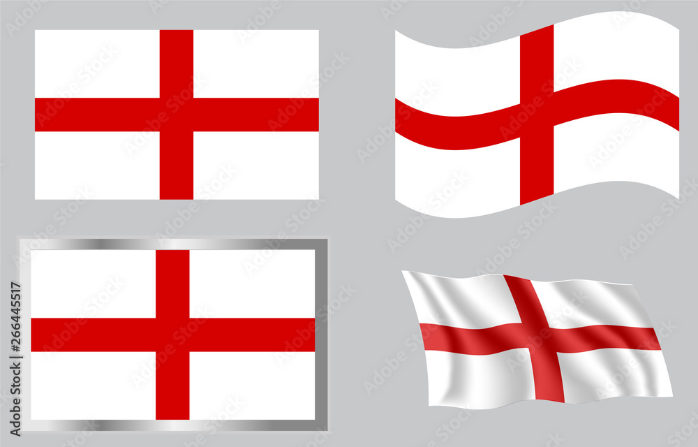 Cross of St George Flag of 1620 Stock Vector | Adobe Stock