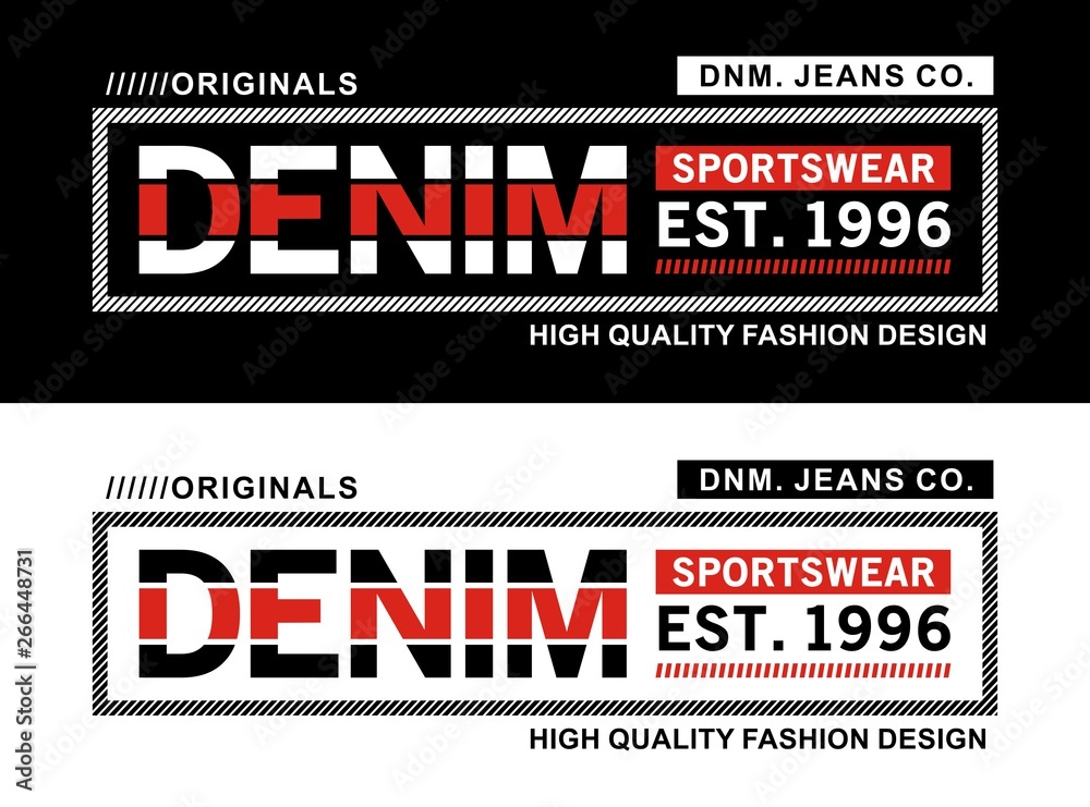 Denim design vector typography slogan for print t shirt - Vector image ...