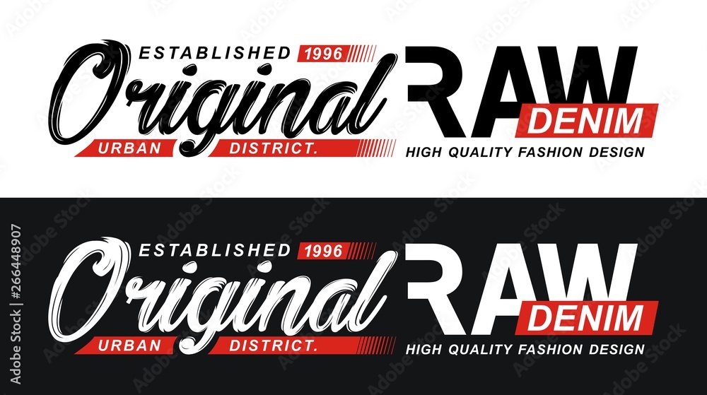 Denim design vector typography slogan for print t shirt - Vector image ...