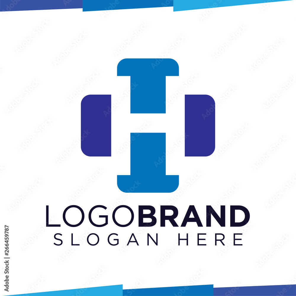 H Initial Letter cross medical logo vector template Stock Vector ...