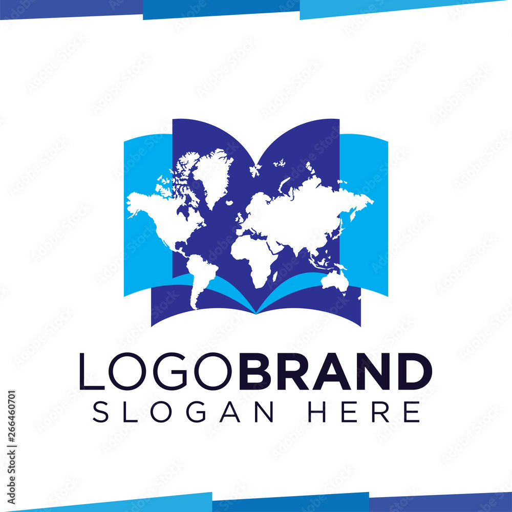 Map Book logo vector template Stock Vector | Adobe Stock