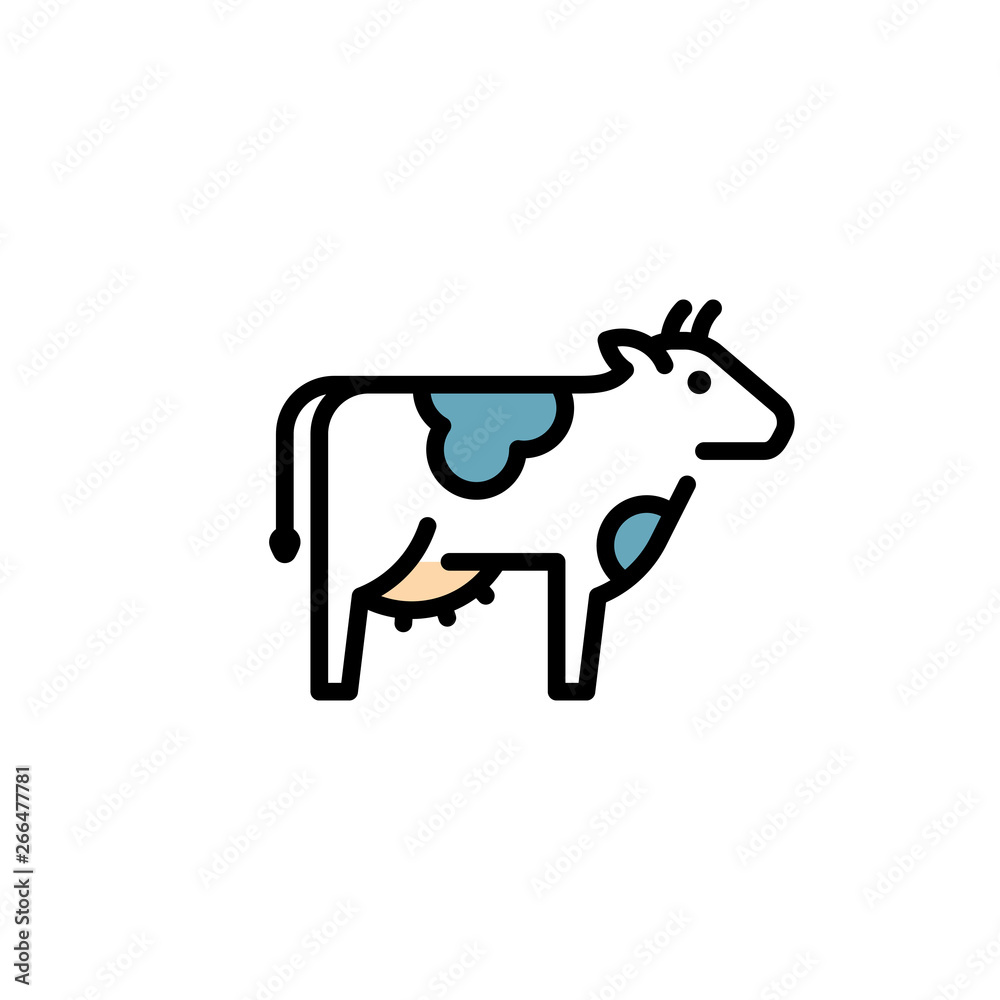 Vector Cow Icon Template Stock Vector | Adobe Stock